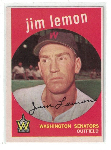 1959 Topps #215, Jim Lemon, Washington Senators, Sharp Corners, OC | eBay