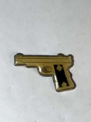 PIN US ARMY GOLD WHITE GUN | eBay