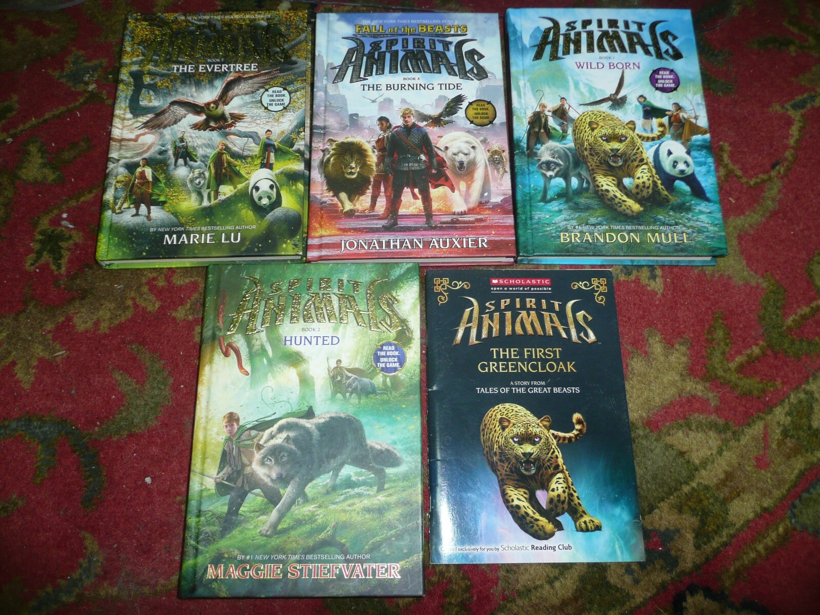 Lot of 5 SPIRIT ANIMALS SERIES Chapter Books EVERTREE Hunted WILD BORN ...