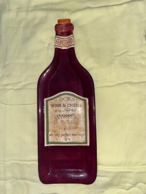 Wine Bottle shape cheese / spread serving tray by Grasslands Road | eBay