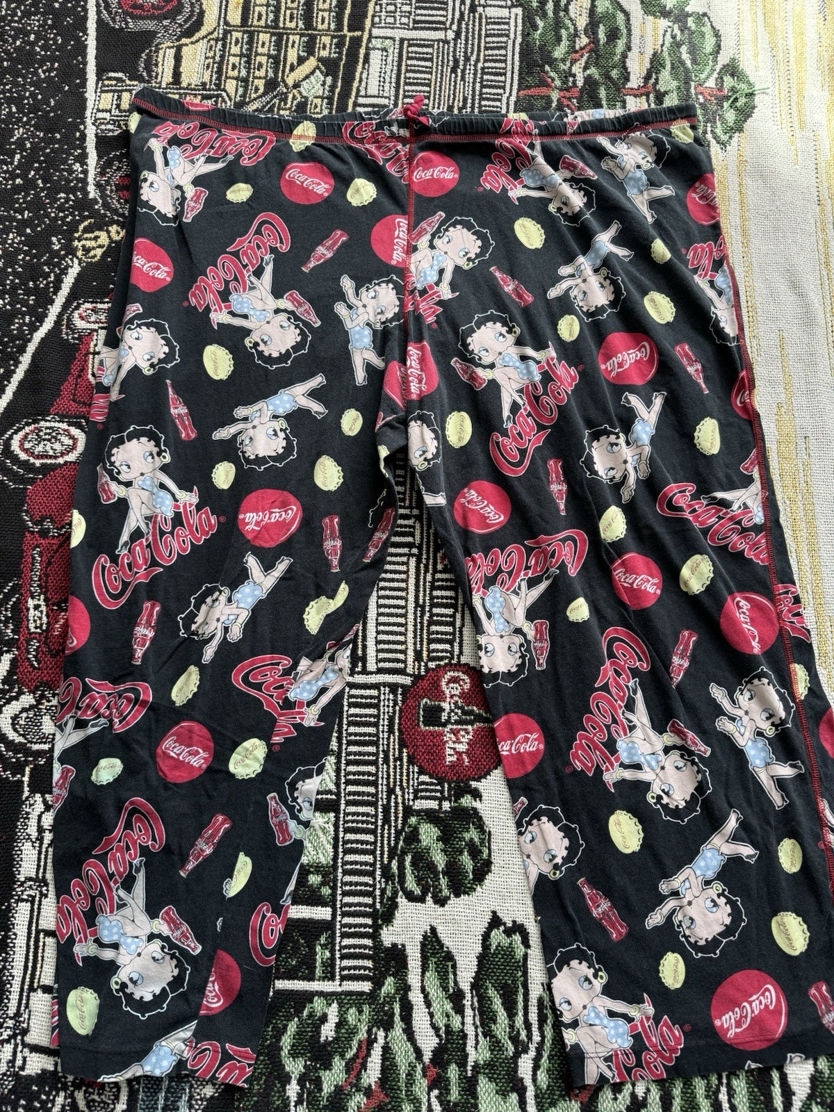 Vintage Y2K Coca Cola Betty boop cartoon aop sleepwea… - Gem