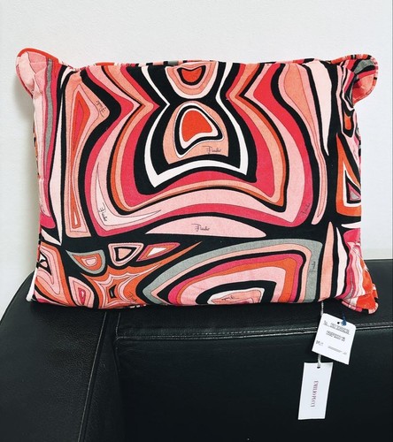 EMILIO PUCCI, Cushion, Pucci Pattern, Multicolor, Red × Pink,Velour,New ...