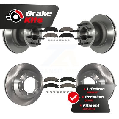 Front Rear Brake Rotor & Ceramic Pad Kit For 2008-2019 Ford E-450 Super ...