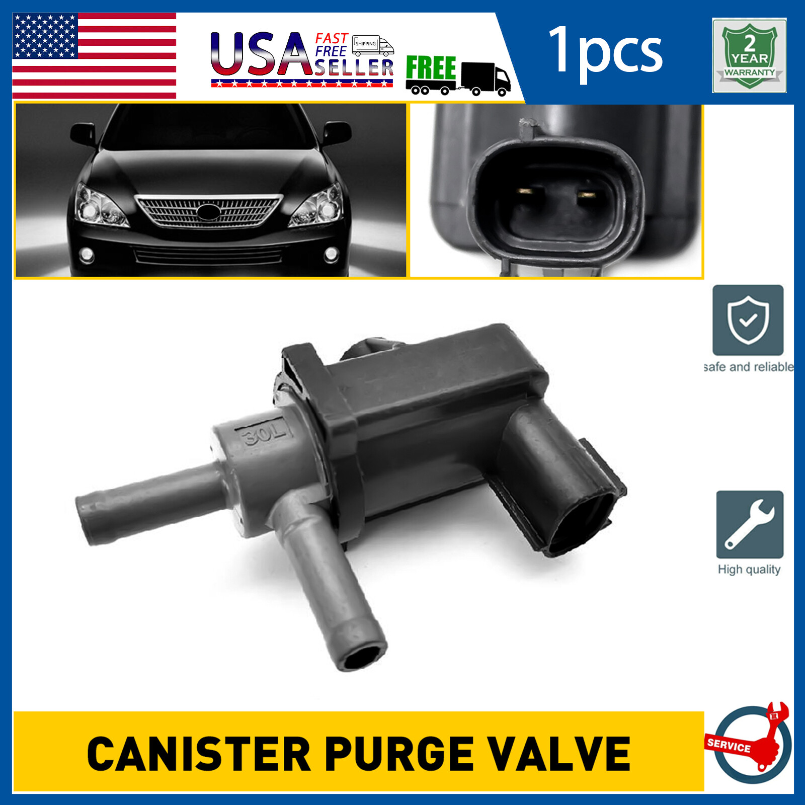 Evap Vacuum Vapor Canister Purge Valve Solenoid For Toyota Lexus 90910 ...