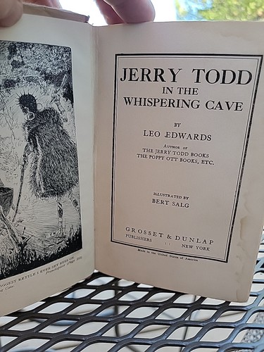 Jerry Todd In The Whispering Cave 1927 HC LEO EDWARDS vtg Home Made ...