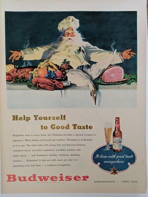 vintage Budweiser print ad. Help yourself to good taste. | eBay.de