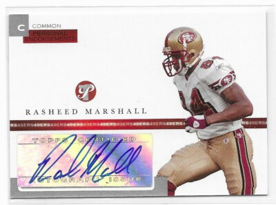 Rasheed Marshall 2005 Topps Pristine Personal Endorsements Autograph # ...