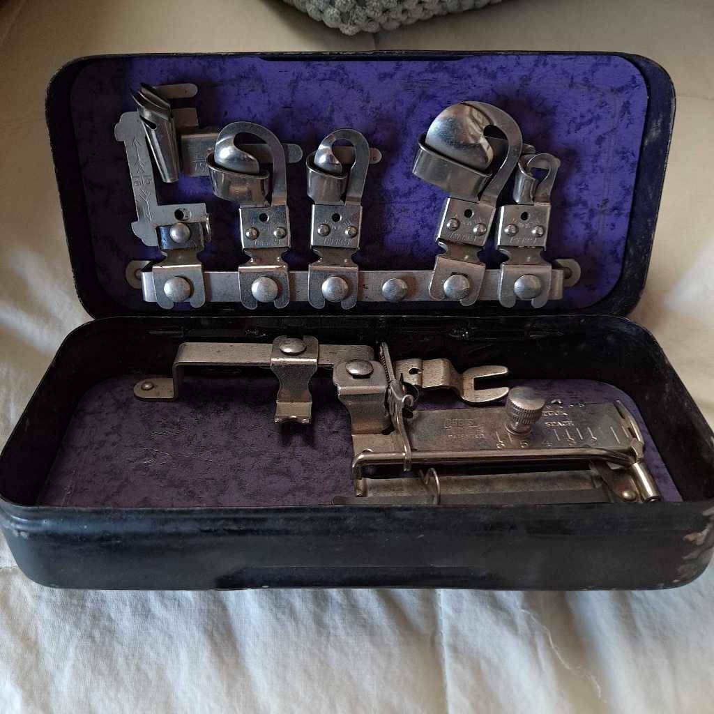 Vintage Greist Tucker Rotary Attachments Sewing Feet with Box | eBay
