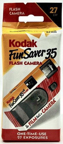 Kodak Fun Saver 35 mm Film Flash Camera 400 Disposable 27 Exposures ...