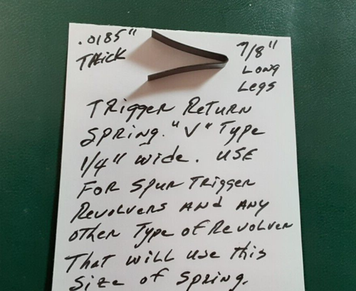 Spur Trigger Revolver Trigger Return Springs, 1/4" Wide-Please Read! | eBay