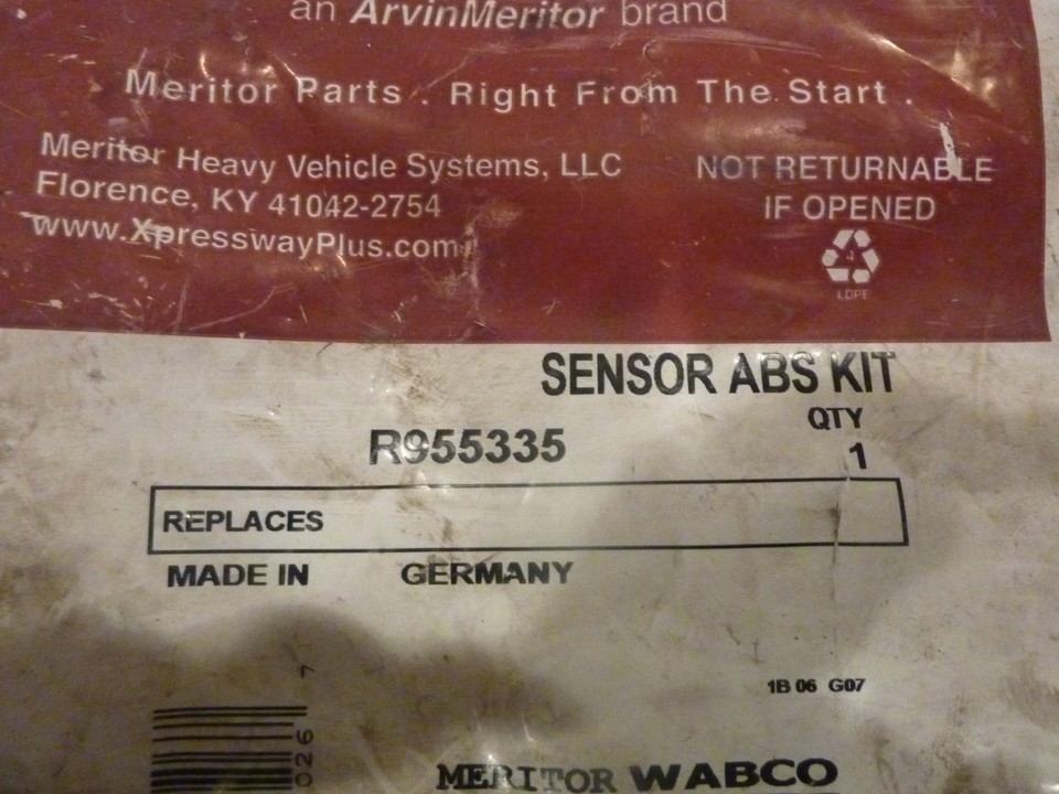 Meritor R955335 ABS Sensor | eBay
