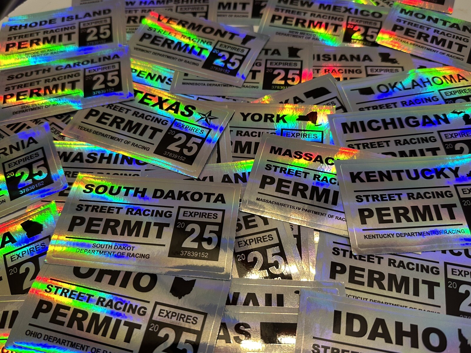 Street Racing Permit Car Truck Window Sticker Drag Racing Stickers ...