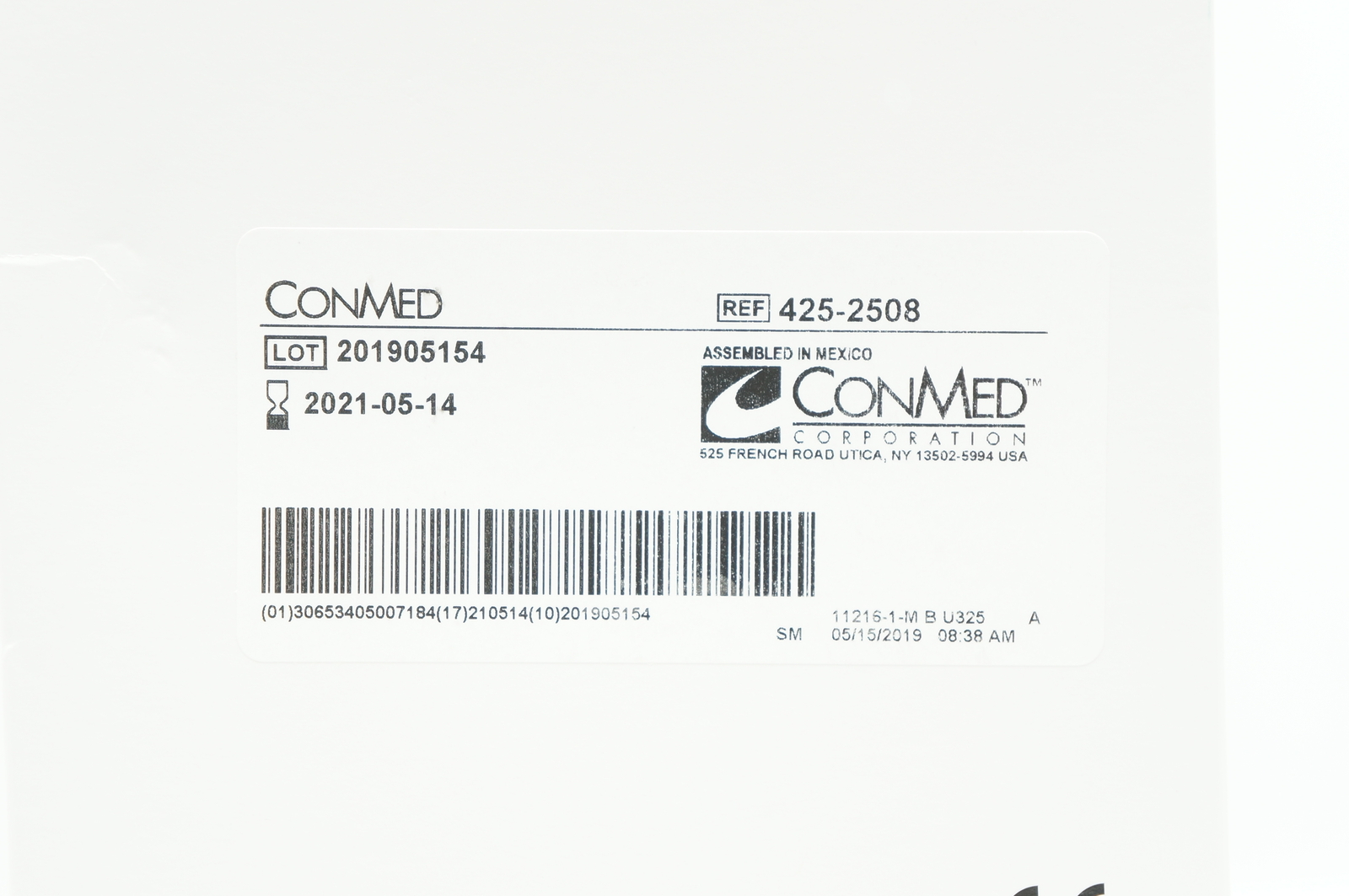 ConMed 425-2508 MACROLYTE Pediatric Dual Dispersive Electrode 5-15kg ...