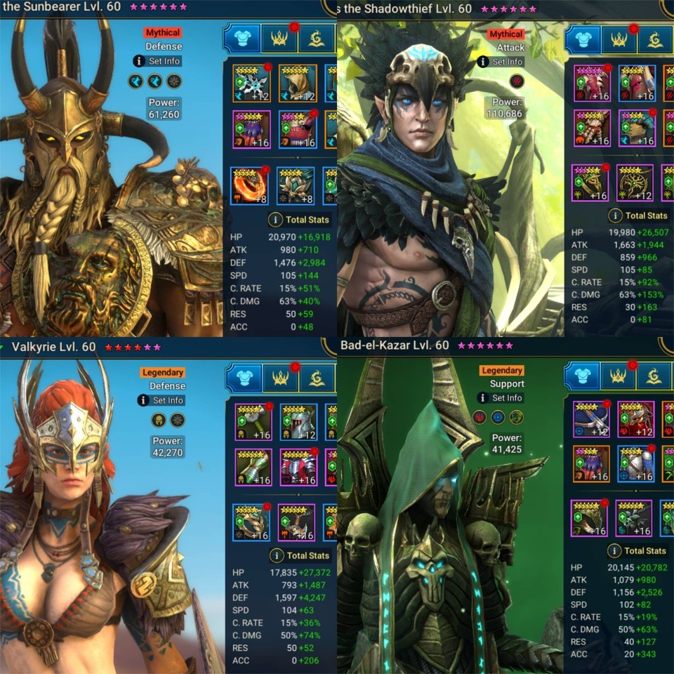 Raid Shadow Legends!2 Mythic 29 Legendary🩻Alaz,Nais,Valkyrie,Badel🩻NM 1 ...
