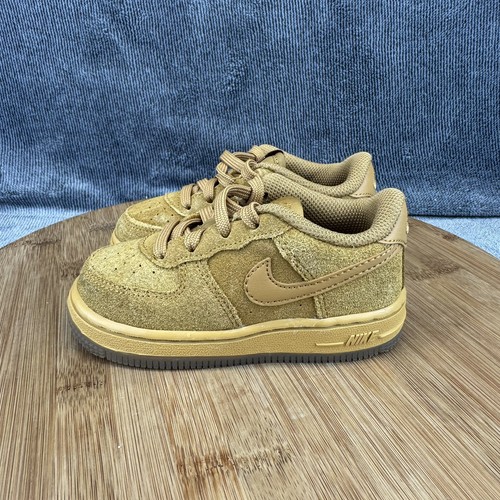 Nike Boys Air Force 1 LV8 Size 7C Shoes Brown Wheat Casual Comfort ...