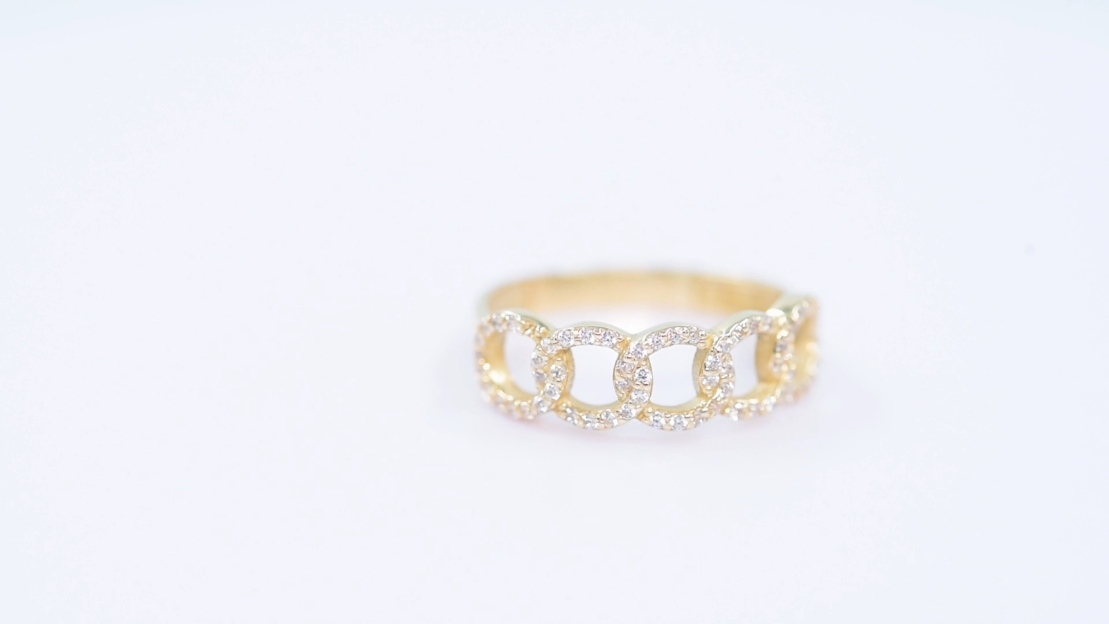 Chain Ring/Cuban Link Ring/14K Solid Gold Ring/Curb Link Ring/Stacking ...