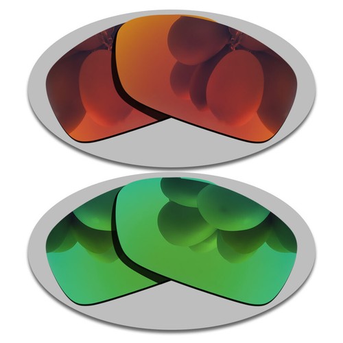Fire Red&Green Anti-Scratch Replacement Lenses For-Oakley Hijinx ...