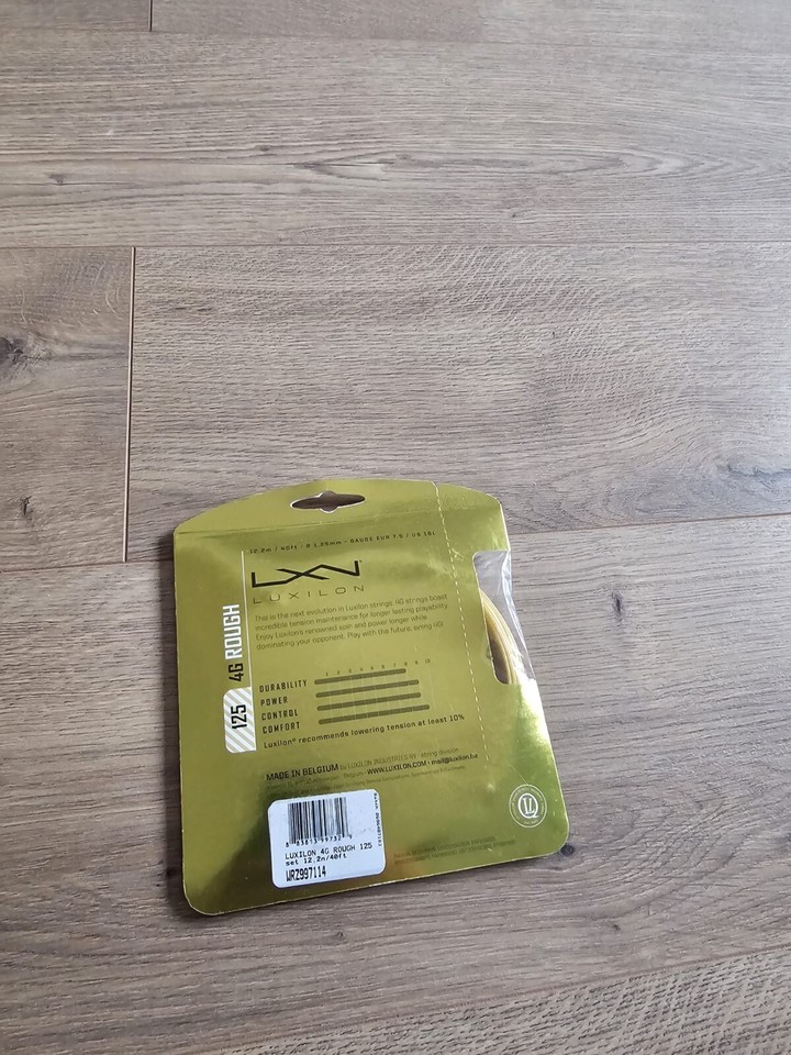 Luxilon 4G Rough Tennis String, Gold, Gauge/1.25mm 883813997329| eBay