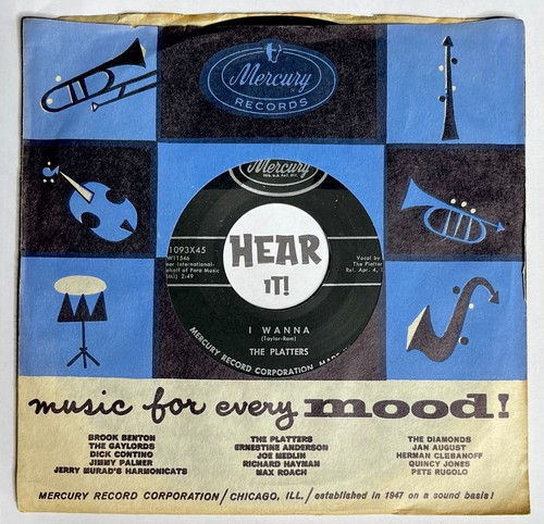 50s R&B Rocker Jiver Doo Wop 45 THE PLATTERS I Wanna / My Dreams ...