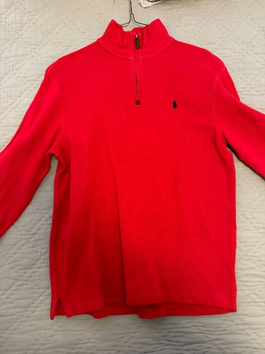Polo Ralph Lauren Quarter Zip Pullover/Sweater - Medium - Red | eBay