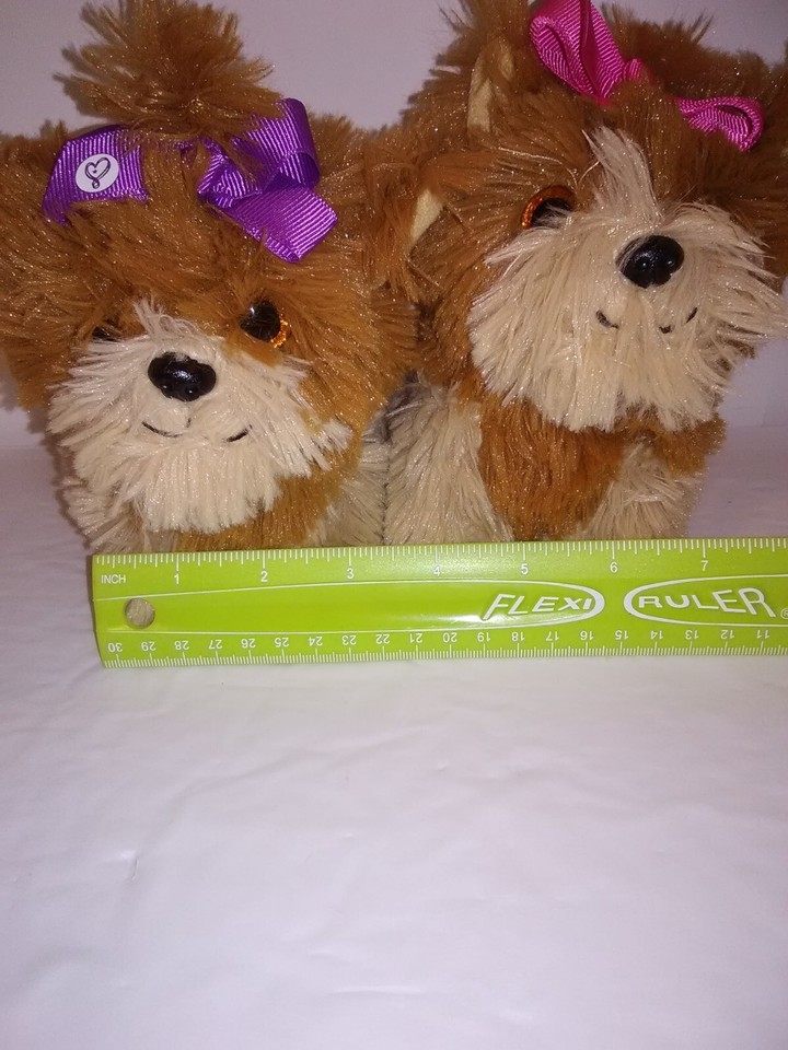 Jojo Siwa Yorkie Dog Stuffed Plush Nickelodeon Bow Bow Animal 6 Blue ...