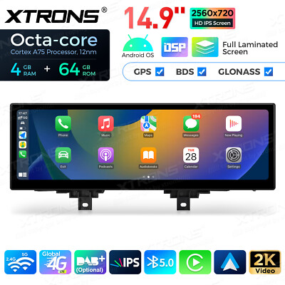 14.9" 4G LTE Android 8-Core Car Play Stereo GPS Navi For BMW F30 F31 ...