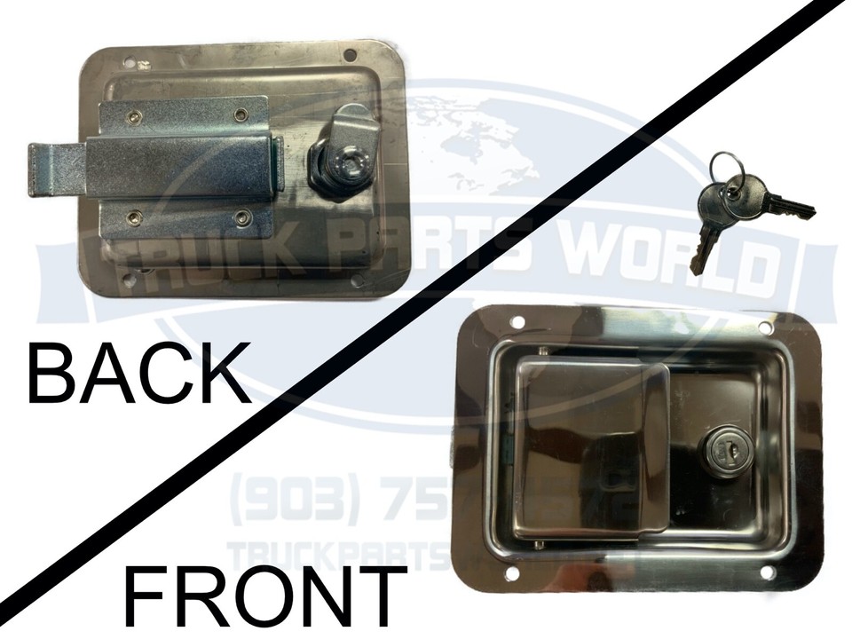 1 Set (2ea) STAINLESS STEEL PADDLE LATCH & KEY FOR Tool Box Door Buyers ...