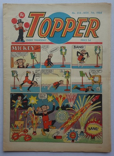 Topper comic #614 - Nov 7 1964 Fireworks issue Lovely cover art VG/FN to FN | eBay