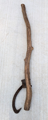 WI Barn PRIMITIVE Antique Vintage 43.5" Cant Hook Peavey Log Roller ...