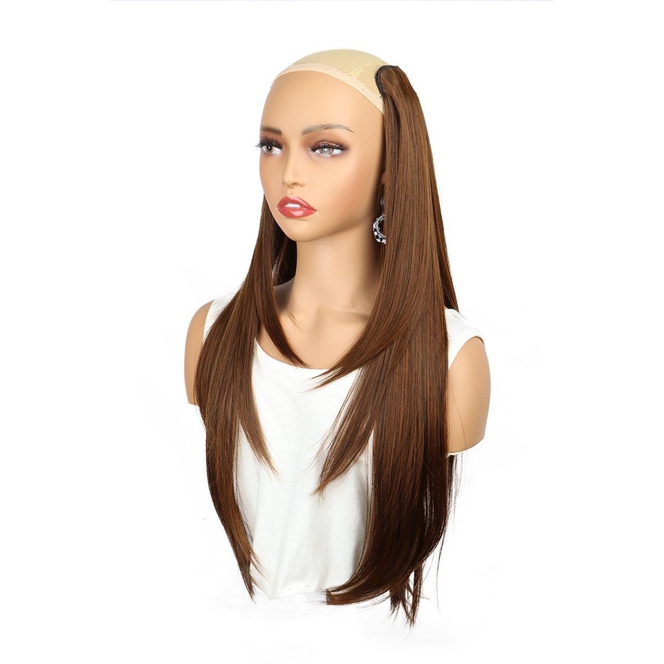 U Shaped Hair Extensions Layered Long Straight Wigs with Secure BB ...