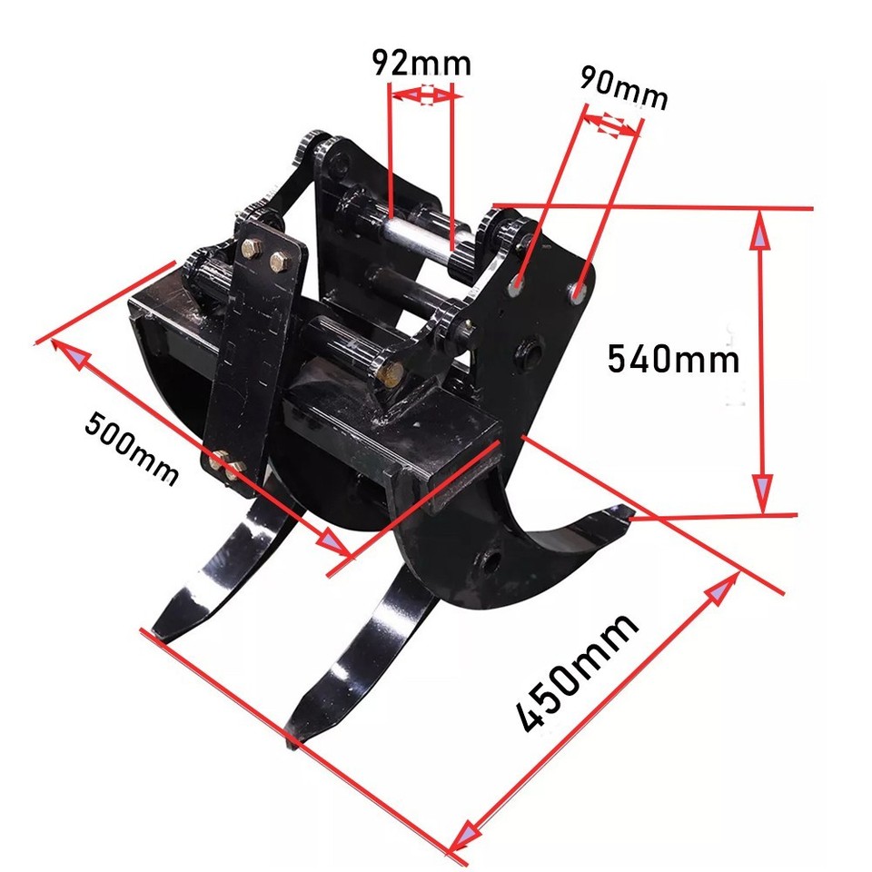 Excavator Grabber Attachments for Mini Digger Wood Grabber Grapple Free ...
