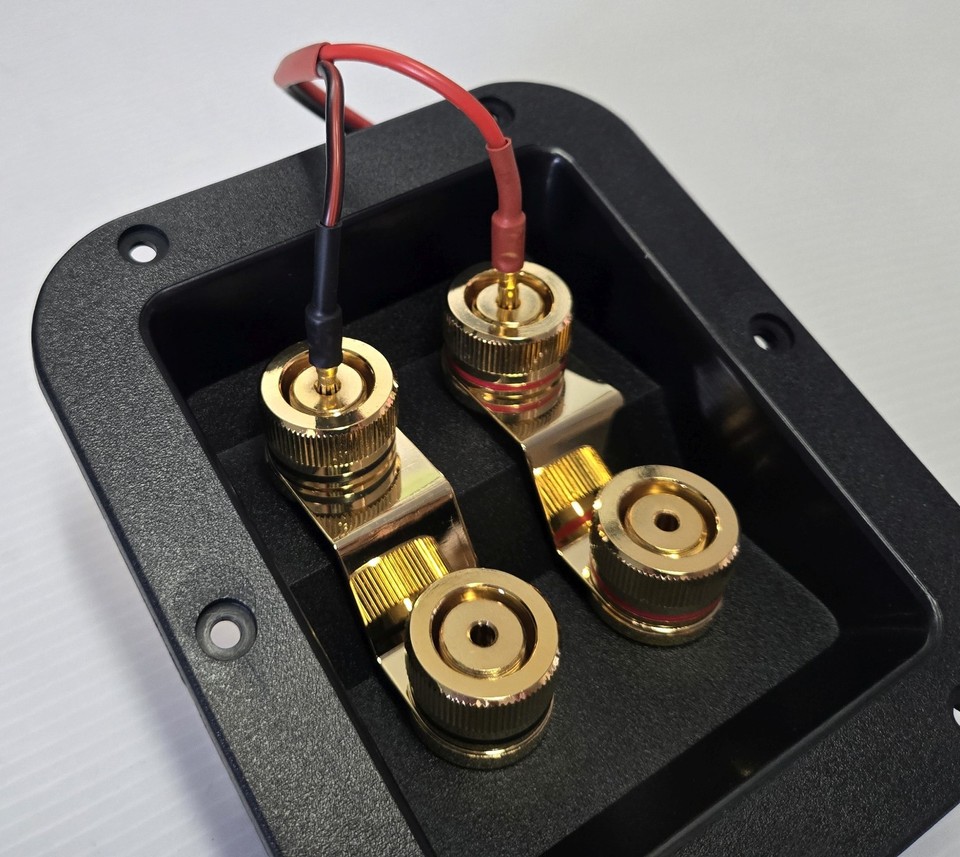 Pair Audio File Extra Large 1" Gold Plated Bi-Amp Speaker Wire ...