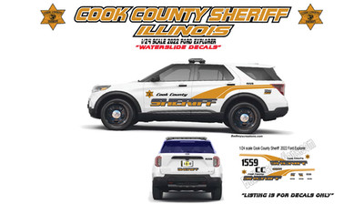1/24 Scale Cook County IL Sheriff 2022 Motormax Fd Explorer Waterslide ...