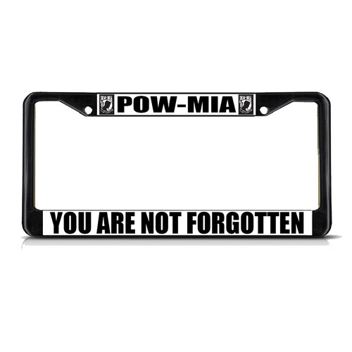 POW / MIA YOU ARE NOT FORGOTTEN MILITARY Black Metal License Plate ...