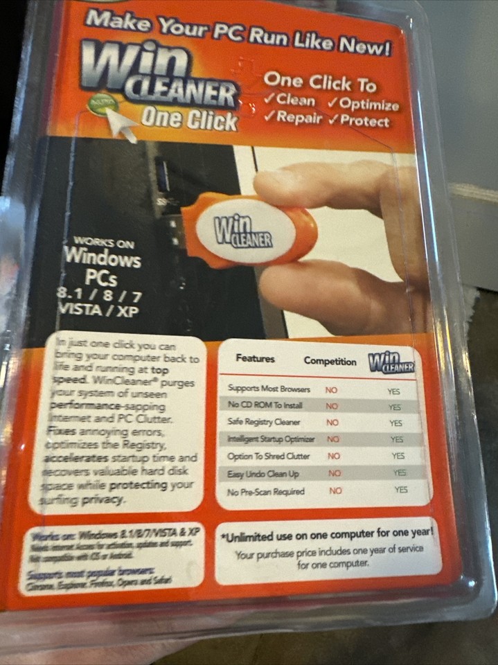 Win Cleaner USB As Seen on TV One Click PC Computer Clean Repair ...