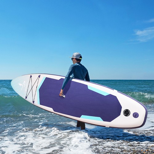 Inflatable Stand Up Paddle Board 10 ft Sup SurfBoard Gray with Paddle ...