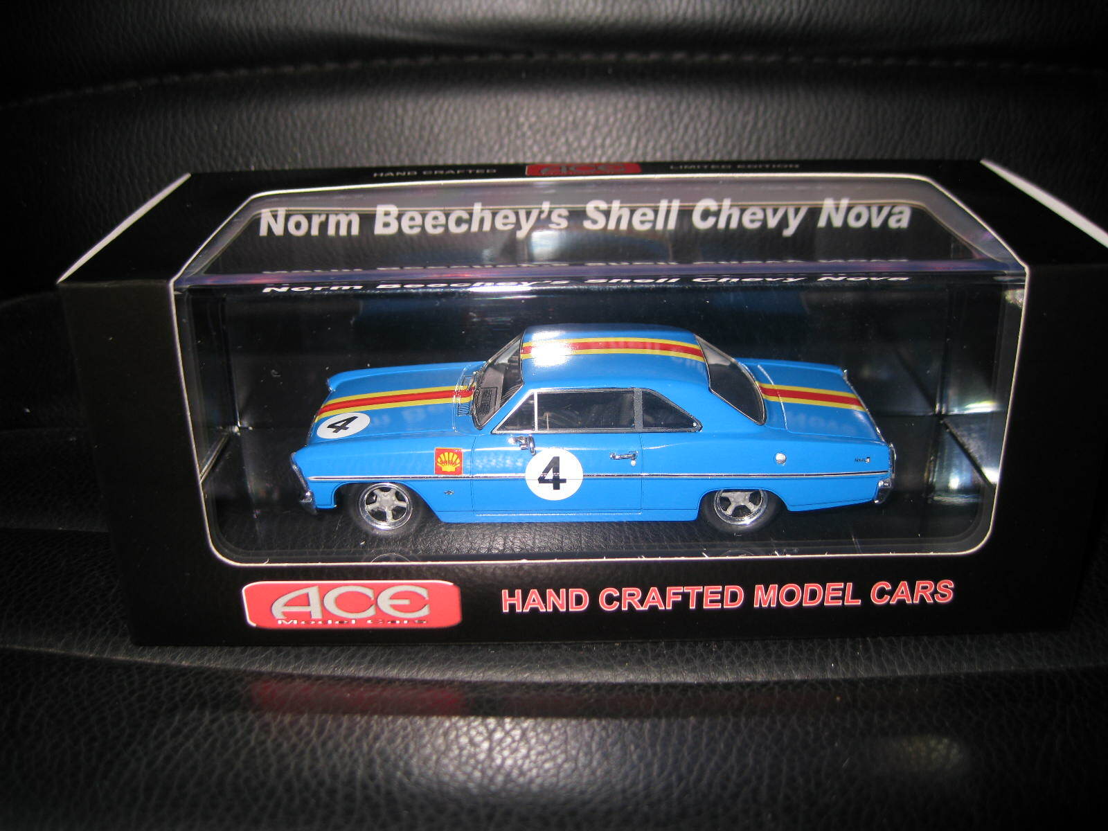 1/43 ACE NORM BEECHEY'S SHELL CHEVY NOVA #4 GREAT LOOKING MODEL CAR ...