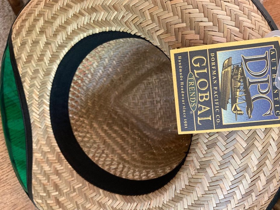 DPC HATS * NEW MENS VENTED PANAMA STYLE STRAW * M * SUN SHIELD FARM ...