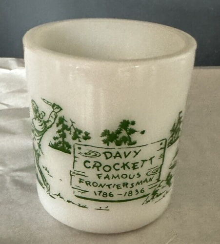 Vintage "Davy Crockett Famous Frontiersman 1786 - 1836" Child's Milk ...