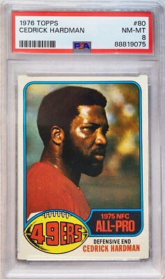 1976 Topps #80 Cedrick Hardman (SF 49ers, All-Pro Selection) *Fresh ...