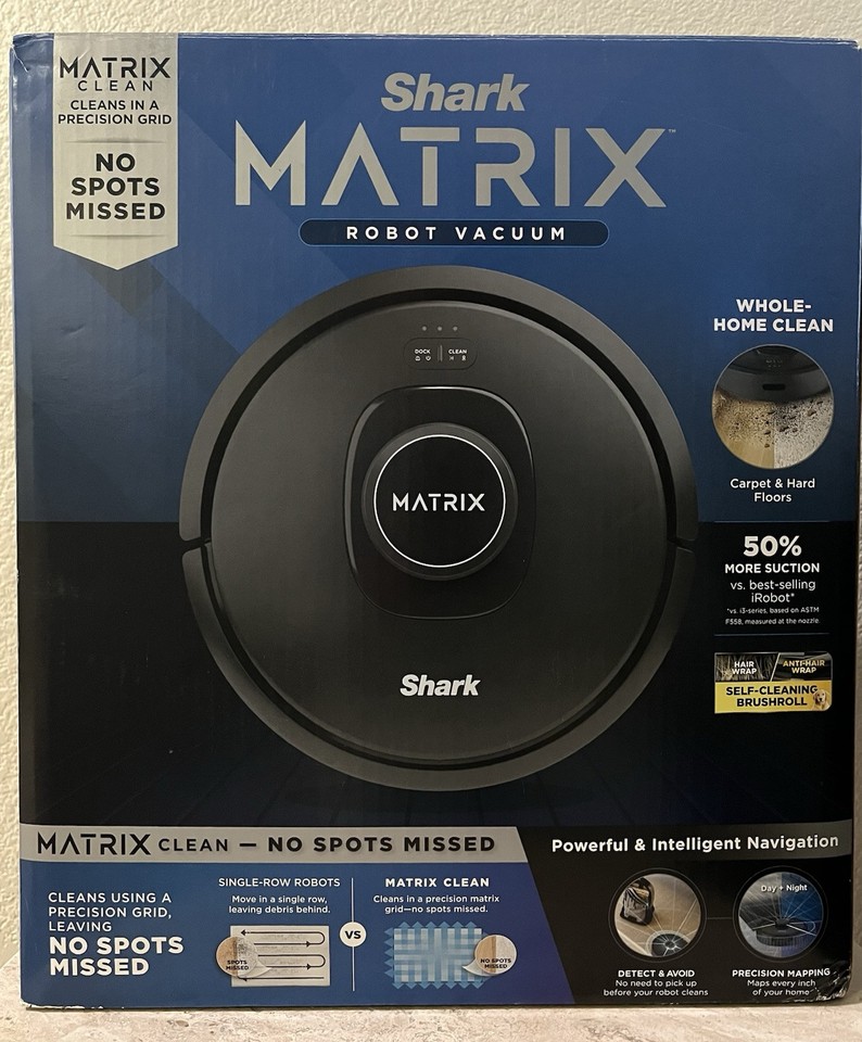 Shark Matrix RV2310 Robotic Vacuum Cleaner - Black- Brand New In Box ...