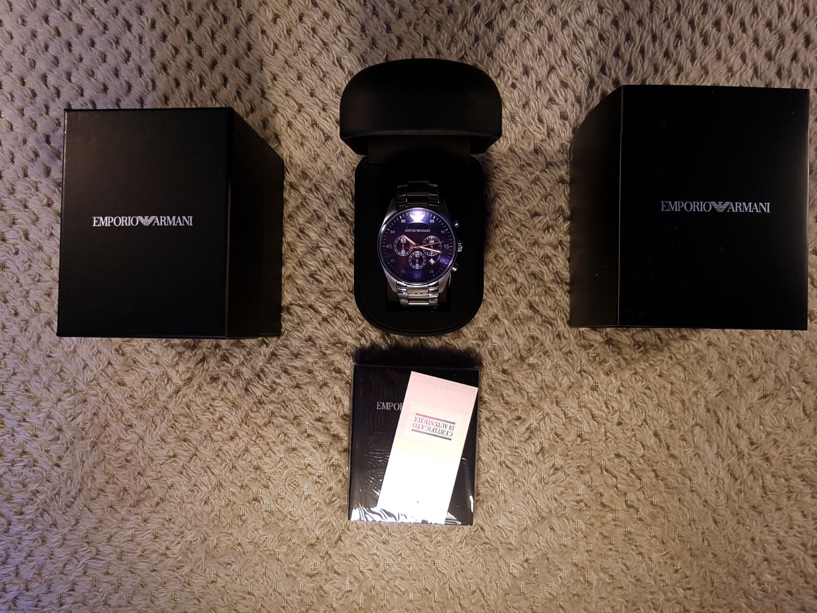 Emporio+ARMANI+AR5860+Mens+Steel+Chronograph+Watch for sale online | eBay