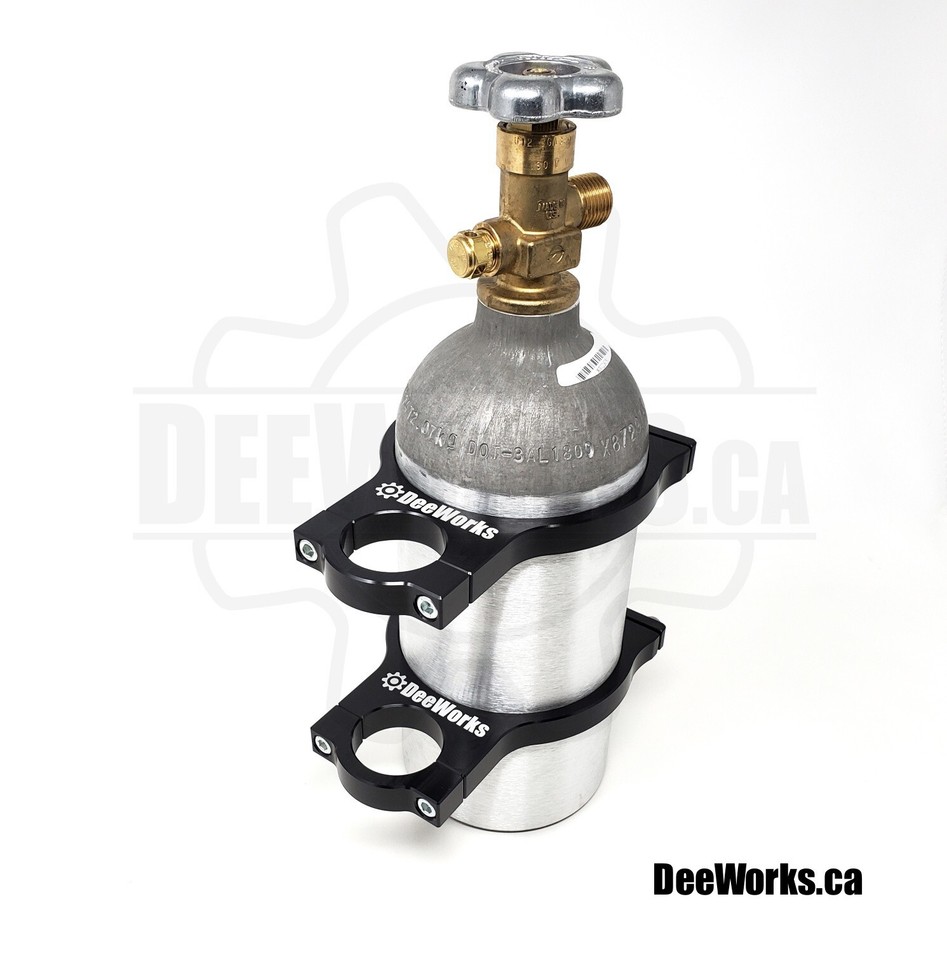 Cage Mounted CO2 Bottle Bracket for 2.5lb Tank Black Anodized fit 1.5 ...