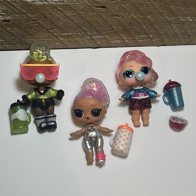LOL Surprise Doll Glitter Globe Lot 3 Snow Leopard - Figure 8 - Bold B ...
