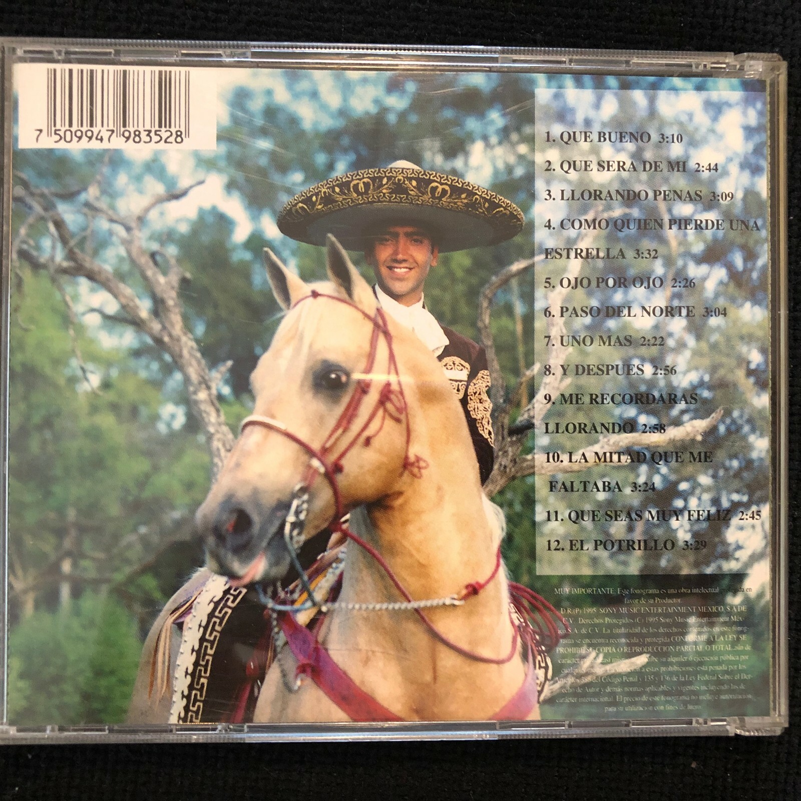 ALEJANDRO FERNANDEZ-QUE SEAS MUY FELIZ- 1995 MEXICAN CD ALBUM RANCHERO ...
