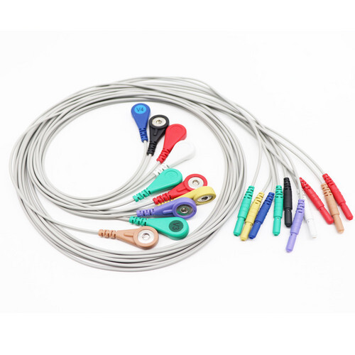 2pc-Din1.5mm 10-lead For Patient Monitor,ECG/EKG Lead wire holter TPU ...