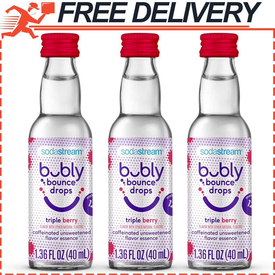 3-Pack SodaStream bubly bounce Drops Caffeinated Unsweetened Triple ...