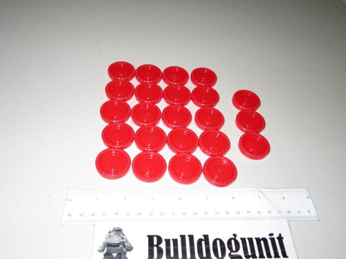 2008 Connect Four 4 Board Game 23 Red Checker Token Replacement Part ...