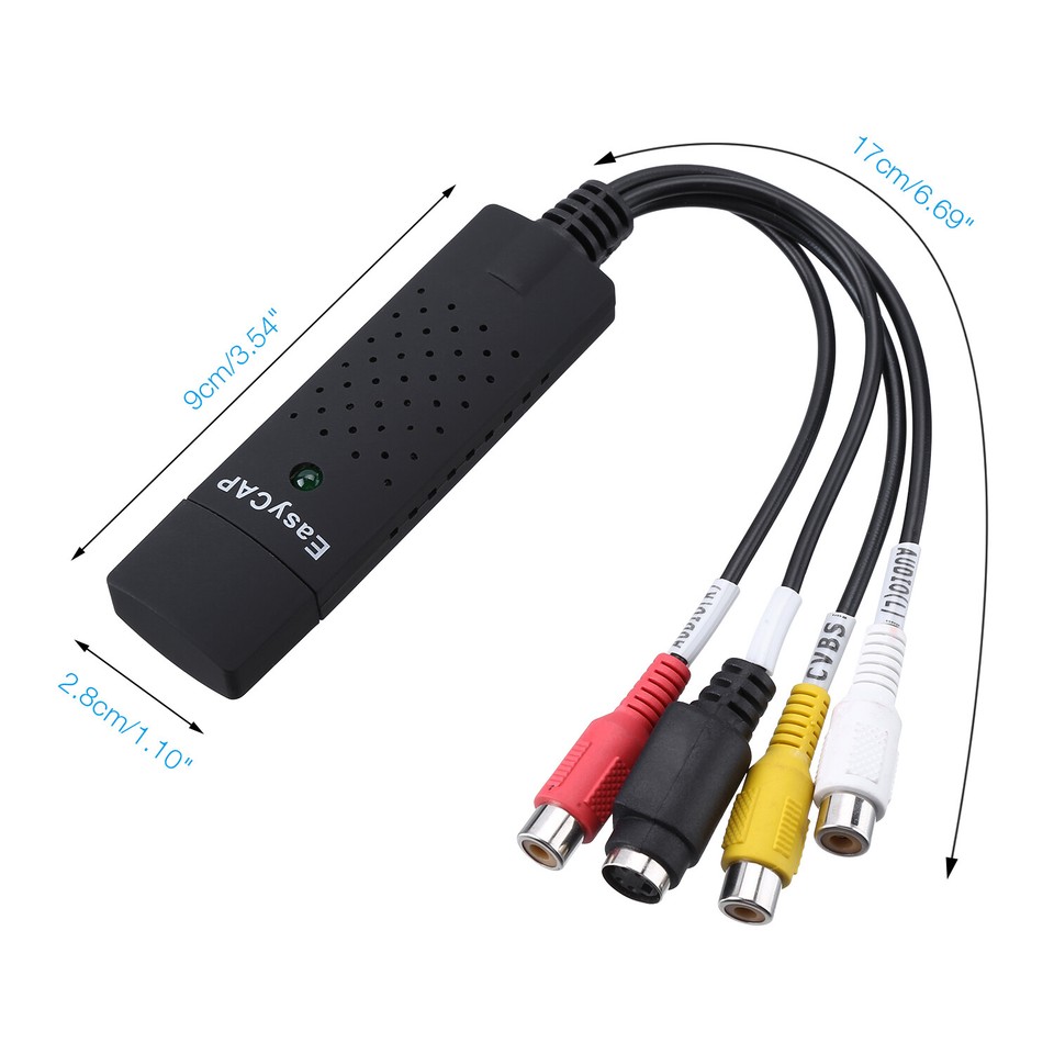 Lot USB Audio Video VHS to DVD VCR PC HDD Converter Adapter Digital ...