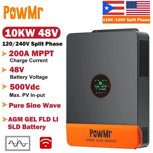 10000W 48V 120V 240V Split Phase Solar Hybrid Inverter Off Grid MPPT ...